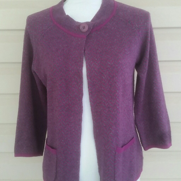 Talbots | Sweaters | Talbot Herringbone Cardigan Sm | Poshmark